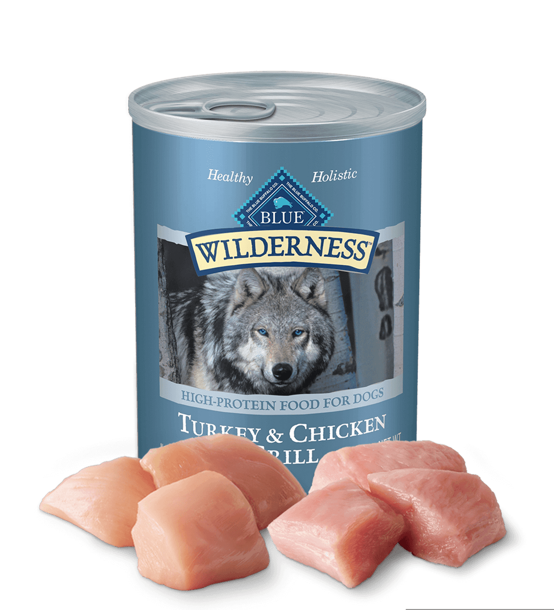 Blue Buffalo Wilderness Grain Free Canned Dog Food, Turkey and Chicken ...